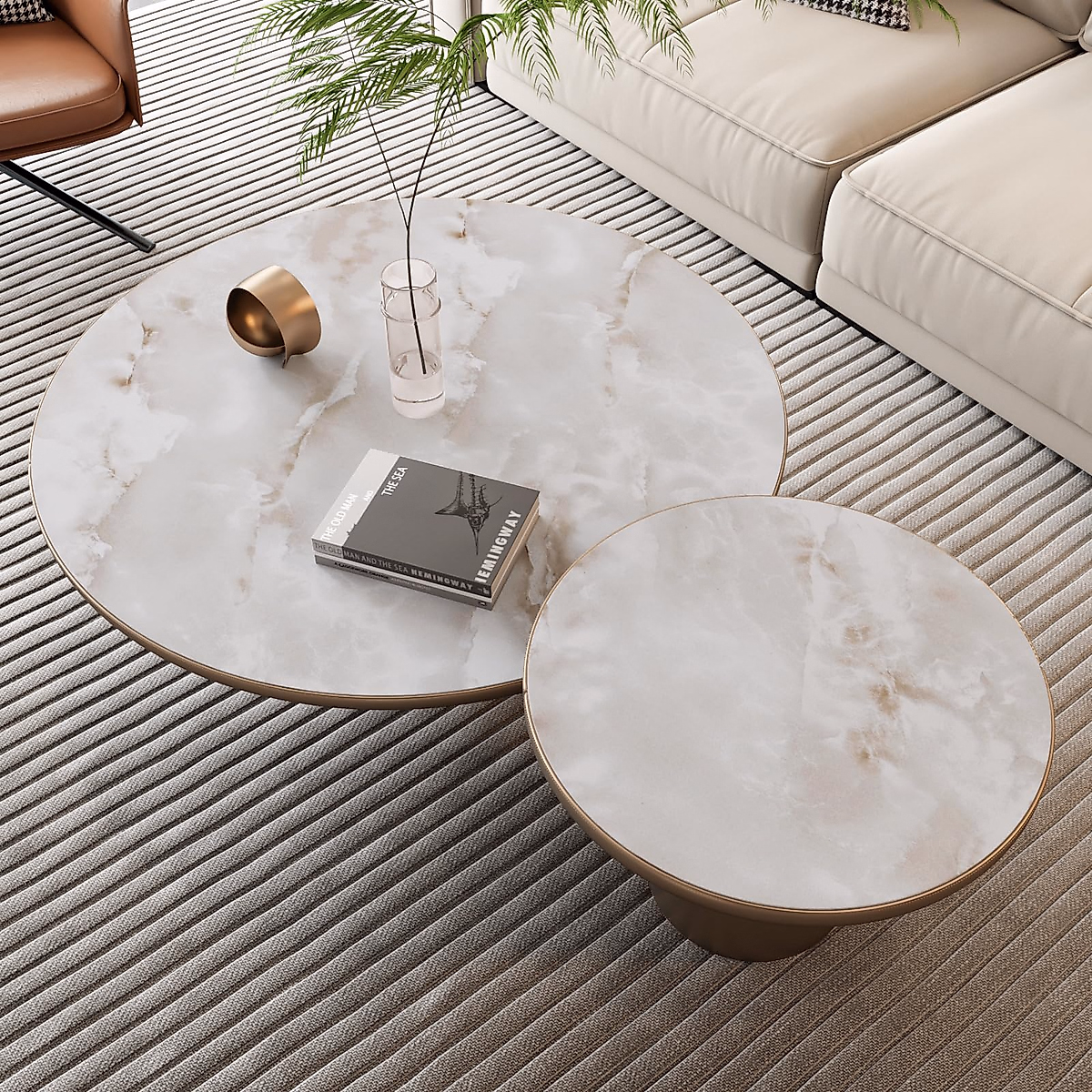 CRE8TIVE Beige Cloudy Marble Contact Paper for Countertops Cabinets Waterproof 12"x80" Matte Cream White Marble Peel and Stick Wallpaper Removable Self Adhesive Marble Vinyl Wrap for Kitchen Bathroom