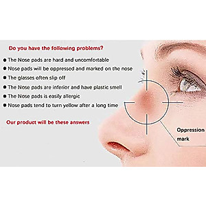 Push-in Eyeglasses Nose Pads,BEHLINE 5 Pairs Snap in Glasses Nose Piece for Eye Glasses Sunglasses,Replacement for Costa Maui Frames,Soft Silicone Nose Bridge Pads,Anti-Slip Nose Guards(11mm,Square)