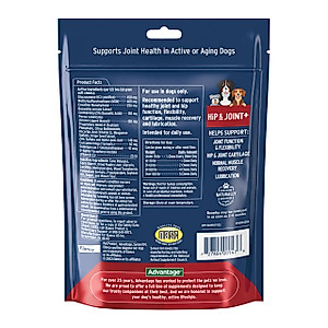 Pet Protect from The Makers of Advantage Vet-Formulated Hip & Joint+ Supplement for Dogs | 60 Chews