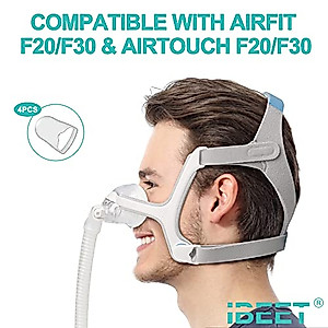 4 Pieces Quick-Disconnect Headgear Clips for AirFit F20 N20, Quick-Disconnect Headgear Clips Supplies for AirFit F20 F30 N20, for AirTouch F20 F30 N20 Supplied by IBEET