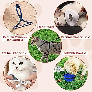 Pet Carrier,Cat Carrier Bag Airline Approved Dog Carriers for Small Dogs,Medium,Small Cats,Travel Carrier Comfort Portable Pet Bag for Cats with Harness,Nail Clippers,Hair Removal Brush,Foldable Bowl