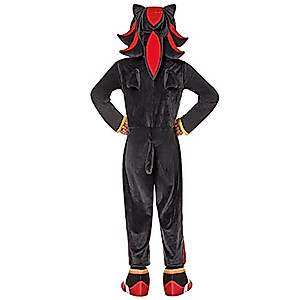 Spirit Halloween Sonic the Hedgehog Kids Shadow Jumpsuit Costume | Officially Licensed |Gaming Costume | Shadow Cosplay - XL