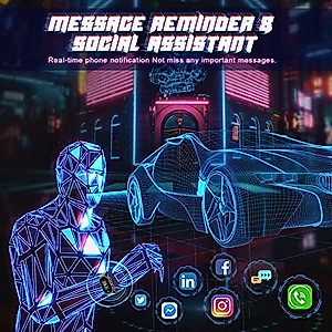 Smart Watch with Earbuds,Watch with Earbuds Built in for Men Women Kids Long Standby Time Receive Calls Messages Play Music Sleep Tracker Calorie Counter Heart Rate for Android iOS (Black)