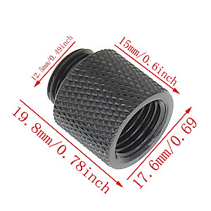 3 Pcs G1/4 Male to Female Extender Fitting with O-Ring for PC Water Cooling Systems [FDXGYH, Ordinary]