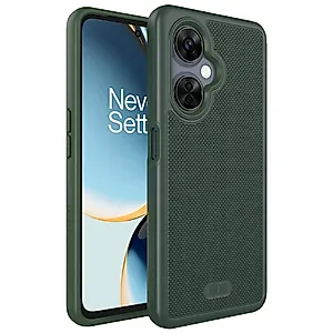 TUDIA DualShield Merge Grip Phone Case for OnePlus Nord N30 5G 2023 - Dual Layer, Shockproof, Military Grade, Slim, Non-Slip Heavy Duty Protective Phone Case - Protector Phone Cover - Pine Green