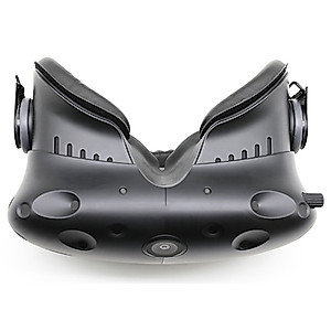 TamBee Vive Sponge Mat Breathable PU Face Foam Replacement for HTC Vive Headset PU Leather with Holes Eye Mask Black - 12mm