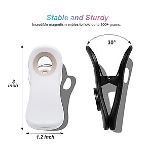 Hasanni Magnetic Clips - Food Clips, Chip Clips, Bag Clips for Food Storage with Air Tight Seal Grip for Bread Bags, Snack Bags and Food Bags( Pack of 10, Candy Colors)