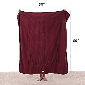 Sunbeam Royal Ultra Cabernet Heated Personal Throw / Blanket, Cozy-Warm, Adjustable Heat Settings