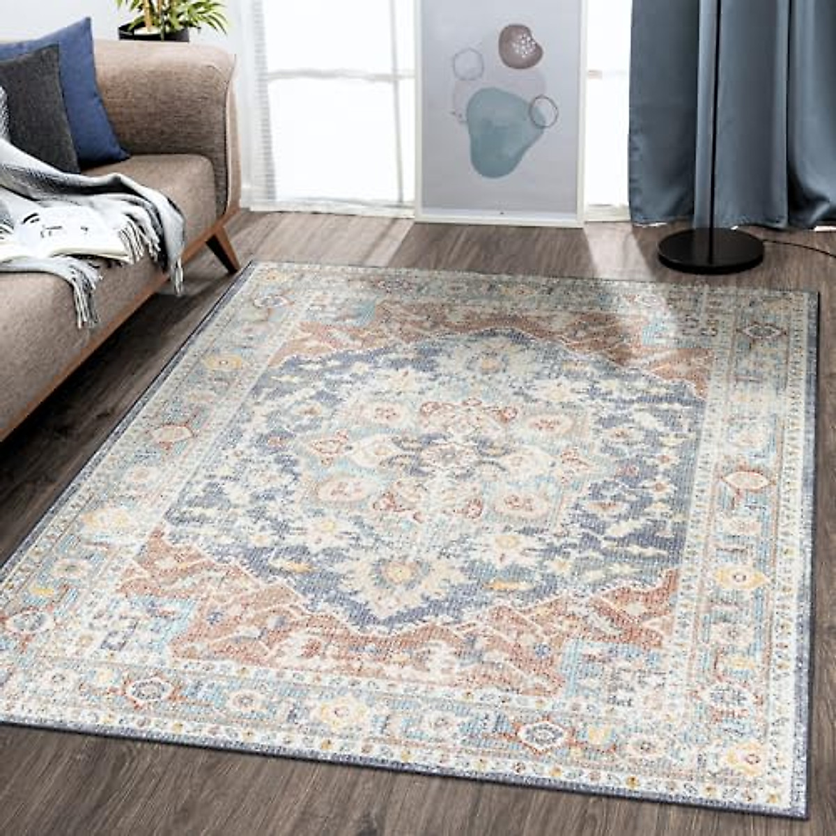 LUXE WEAVERS Pastel Floral Pattern Multi 8x10 Area Rug