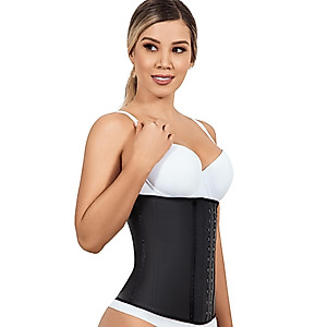Lady Slim Fajas Colombianas Reductoras Y Moldeadoras para Mujer Underbust Waist Cincher Corset Sport Girdle Hourglass Body Shaper Black V2 M