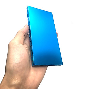 Aluminum Heat Sink Heatsink Module Cooler Fin Heat Radiator Board Cooling for Amplifier Transistor Semiconductor Devices Blue Tone 150mm (L) x 74mm (W) x10mm (H)