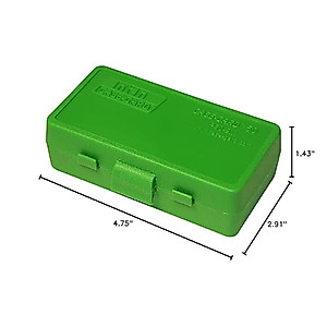 MTM 380/9MM Cal 50 Round Flip-Top Ammo Box