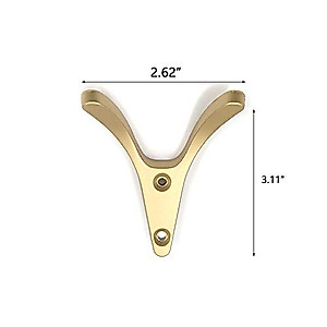 Bitray 4 PCS Coat Rack Wall Mounted Coat Clothes Hook for Towel/Robe Clothes Hook, Zinc Alloy Bedroom Hook for Closet Top Bathroom Kitchen Cabinet Garage,Gold
