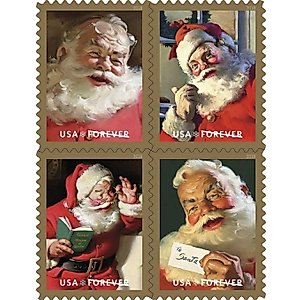 USPS 2018 Sparkling Holidays Book of 20 Stamps Forever Santa Christmas Scott 5355