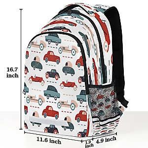 XMNYGJ Retro Car Paint Travel Laptop Backpack for Men Women 15.6 Inch Computer Lightweight College Casual Daypack Hiking Backpack Work Bag Weekender Rucksack