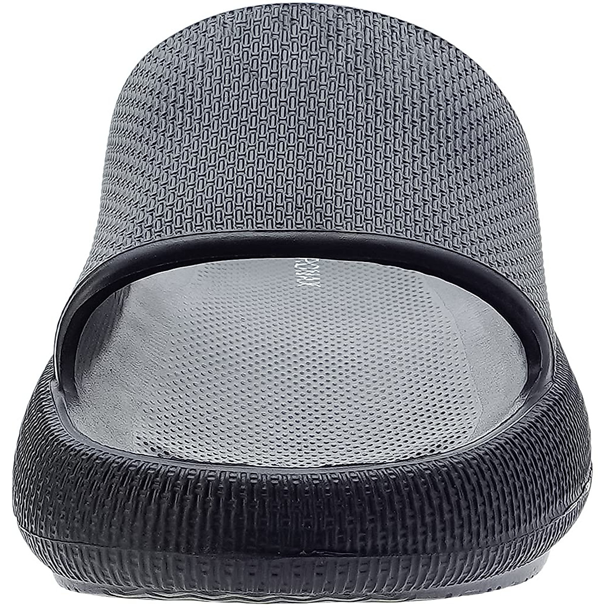 BRONAX Unisex House Slides for Women and Men Size 9 Indoor Pillow Slippers Sandals Sandles for Female Comfy Cushioning Thick Sole 40-41 Black