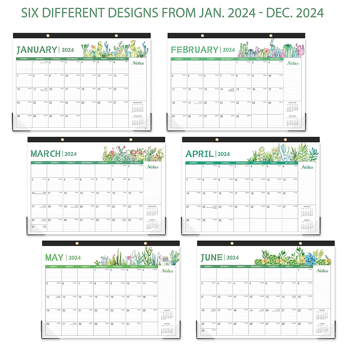 2023-2024 Desk Calendar - Jan 2023 - Jun 2024, 18 Months Large Monthly Desk Calendar, 17" x 12", Desk Pad, Large Ruled Blocks, to-do List & Notes, Best Desk/Wall Calendar for Planning or Organizing