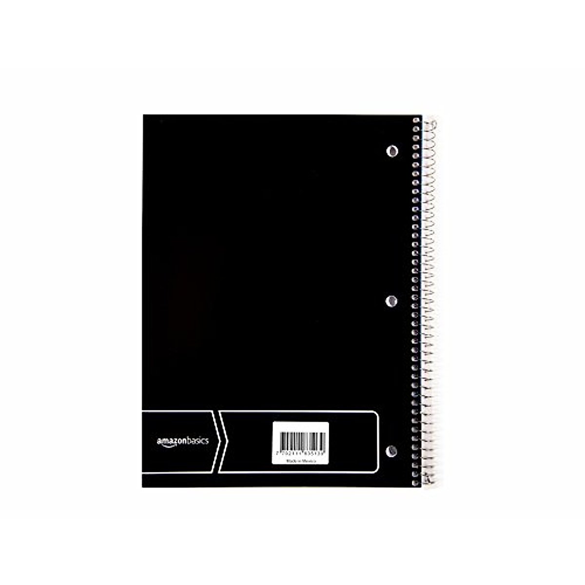 Amazon Basics Wide Ruled Wirebound Spiral Notebook, 70-Sheet, 5 Pack, Multicolor