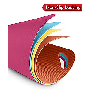 Dexas Heavy Duty Cutting Board Grippmat, Flexible Cutting Boards for Kitchen, Set of 4, Non Slip Plastic Board Cutting Mat 11.5 by 14 inches, Bright Blue, Yellow, Orange and Pink Set Kitchen Gadgets