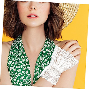 Beaupretty 1 Pair Lace Trim Manicure Gloves Nail Art Decoration Lace Hand Cuff Elastic Wrist Cuffs Fingerless Wrist Cuffs Emptiness Fake Sleeves Bracelet Wrist Cover