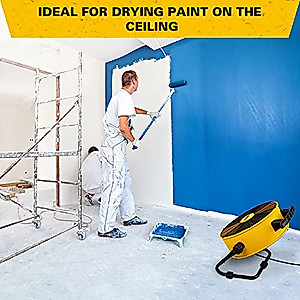 DEWALT Industrial Floor Fan, 18 Inch Drum Fan, 3-Speed Heavy Duty Air Circulator with Adjustable Tilt, Model: DXF1840 , Yellow