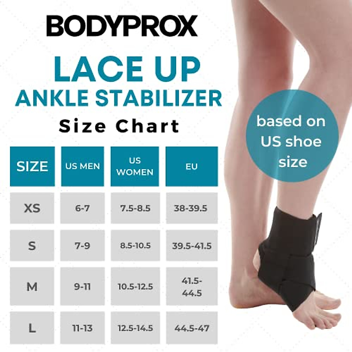 Ankle Brace for Women and Men (Small), Lace Up Ankle Support Brace Stabilizer For Sprained Ankle