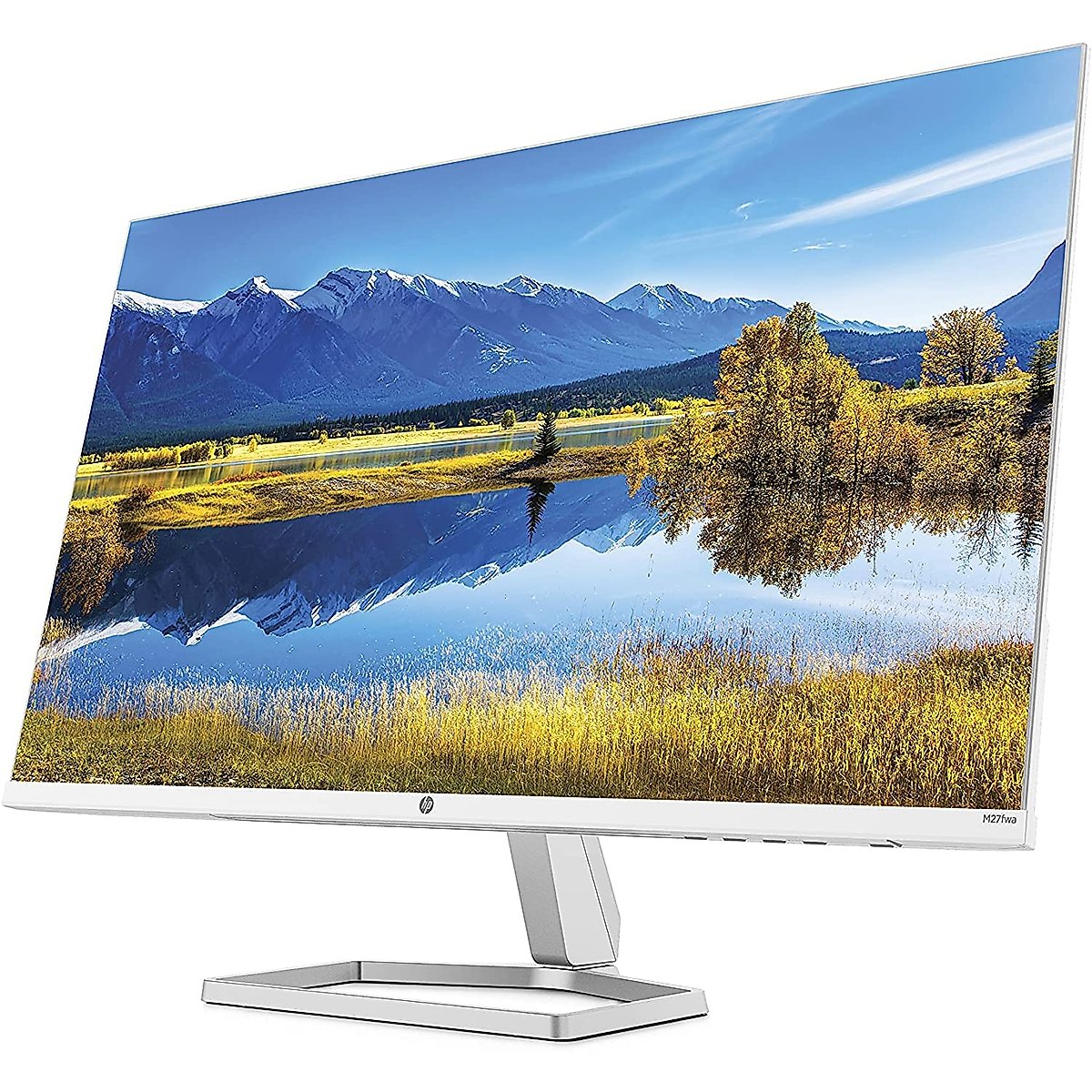 HP 27" Monitor FHD IPS LED Backlit with Audio White Color, Display Features: On-Screen Controls; AMD FreeSync™; Low Blue Light Mode; Dual Speakers (2W per Channel). M27fwa