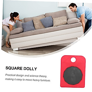 CLISPEED 4 Pcs Plastic Wheel Heavy Furniture Moving Dolly Heavy Duty Wheeled Furniture Mover Small Mover Furniture Move Roller Tools Square Tool Furniture Mover's Dolly Board Wheel Pulley