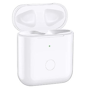 Airpod Charging Case,Wireless Airpod Replacement Charging Case Compatible with AirPods 1&2,Airpod Charger Case Only,450 mAH Airpod Battery Replacement with Bluetooth Pairing Sync Button,Cool White