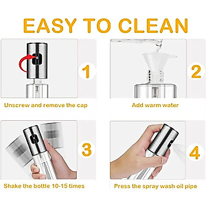Olive Oil Sprayer for Cooking, Oil Mister, Oil Spray Bottles for Kitchen, Kitchen Gadgets for Home, Air Fryer, Baking, Salad, Grilling, Bbq, Roasting,100ml Oil Spray Food Grade Glass (with funnel)