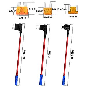 MuHize 9 Pack Fuse Taps - Upgraded Inline Add-A-Circuit Fuse Holder, Mini & Low Profile for 12V Cars, RVs