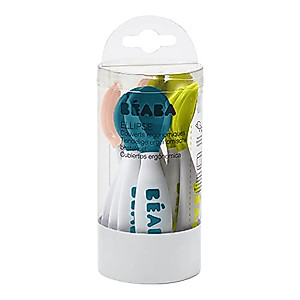BEABA Toddler Self Feeding Cutlery And Utensils, Baby Spoons and Forks , Baby Essentials, 10 Pack, Assorted
