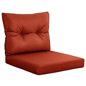 YEFU Outdoor Deep Seat Cushion Set, 24 x 24 Inch, Brick Red