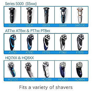 SH50/52 Replacement Heads for Philips Norelco 5000 Replacement Heads for Philips Norelco Electric Razor Shavers Blades Series 5000(S5xxx), AquaTouch,PowerTouch,Upgrade SH50 MultiPrecision Blades 6Pack
