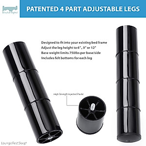 Blissful Nights Split King e5 Adjustable Bed Frame with Power Pillow Tilt, Zero Clearance for Storage Bases, Massage, Anti-Snore, Zero Gravity, USB Charging, Nightlight