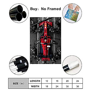 Maisuimaoyi Racing Poster Car Poster F1 Pit Canvas Art Poster and Wall Art Picture Print Modern Family bedroom Decor Posters 16x24inch(40x60cm)