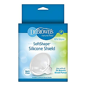 Dr. Brown’s™ SoftShape™ 100% Silicone Nipple Shields, Size A (21mm), 2 Pack