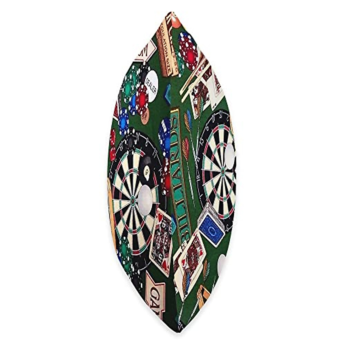 Game Room Billiards Darts & Cards Throw Pillow, 18x18, Multicolor