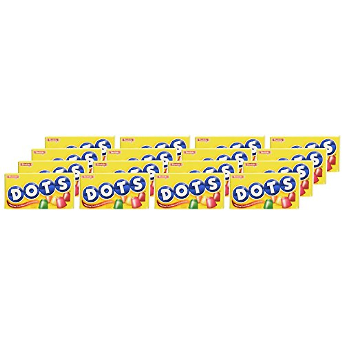 DOTS Individually Wrapped Candy - Original Gummy Candy Flavors - Cherry, Lime, Orange, Lemon & Strawberry - Gluten Free, Kosher & Peanut Free Gumdrops - Bulk 17ct Mini Dots Candy Boxes