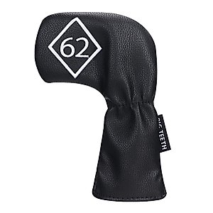 Single Iron Wedge Covers Golf Club Head cover 48° 50° 52° 54° 56° 58° 60° 62° Golf Club Protector Long Neck Black 1Pcs (62)