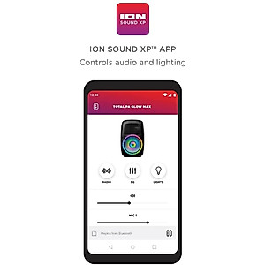 Ion Audio Total PA Glow Max - Bluetooth Speaker 500W PA System with Microphone Stand and LED Lights (Renewed)