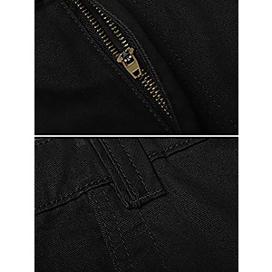 OCHENTA Men's Military Cargo Pants with 8 Pockets, Relax fit for Casual Work Combat Army Trousers Black 42