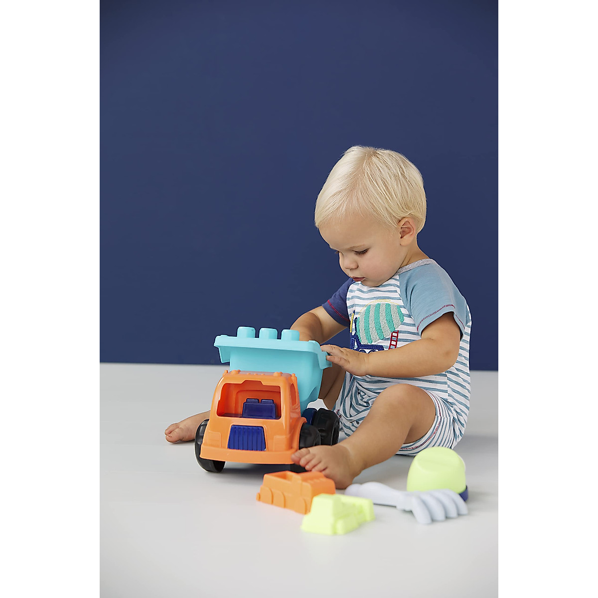 Mud Pie Baby Boys Cement Truck Shortall, 9-12 Months