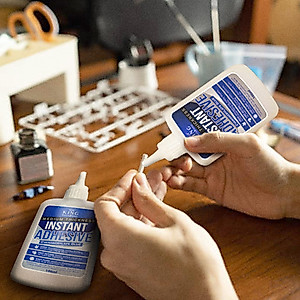 Cyanoacrylate Adhesive Super Glue - Medium Viscosity CA Glue for Wood, Plastic, DIY Crafts, Metal, etc. Cyanoacrylate Glue for Woodworking - 100ml - 3.5oz (3 Bottles)