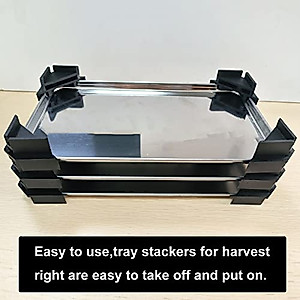 PIAOLGYI 12 Pcs Tray Stackers for Harvest Right Freeze Dryer Accessories Compatible with Harvest Right Trays,Black(ONLY Tray Stackers)