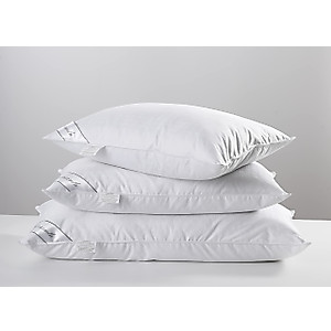 Eastwarmth Natural Goose Down&Feather Pair Pillows Insert, Set of 2 Bedding Soft Pillows 100% Soft Cotton Standard 20x26in