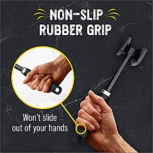 ﻿﻿Checkered Chef Meat Tenderizer Hammer - Dishwasher Safe Metal Kitchen Mallet for Tenderizing Chicken, Beef, Pork & Nuts with Non-Slip Grip