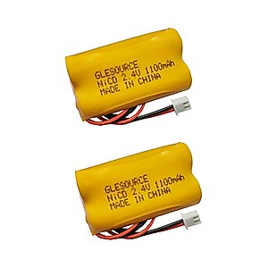GLESOURCE 2.4V AA Exit Sign Battery Replacement for Exitronix 10010036 Lithonia 10010034 Interstate NIC1394 BEL-179 Exit Sign Emergency Light (2 Pack)