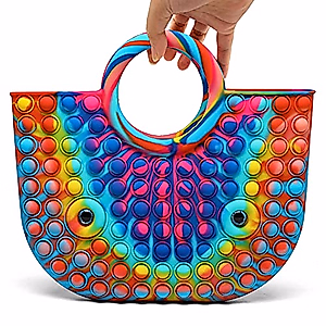 Big Pop Bags Bubble Handbag,Pop Purses for Ladies, Mothers Day Handle Satchel Bag for Women for Mom