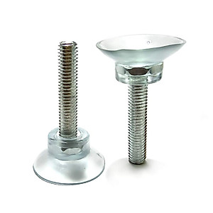 M8 Adjustable Long Lengthen Screw Suction Cup Transparent PVC for Furniture Table and Chair Feet, Shock-Absorbing Cushioning Base,Fixed Hardware Accessories,3 Length Options,5 Pack (M8-L3.7CM-D3.3CM)